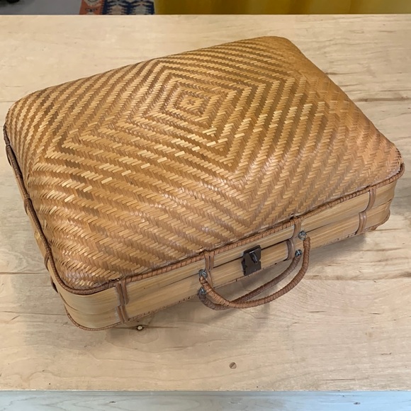 Storage & Organization | Vintage Rattan Mini Suitcase | Poshmark